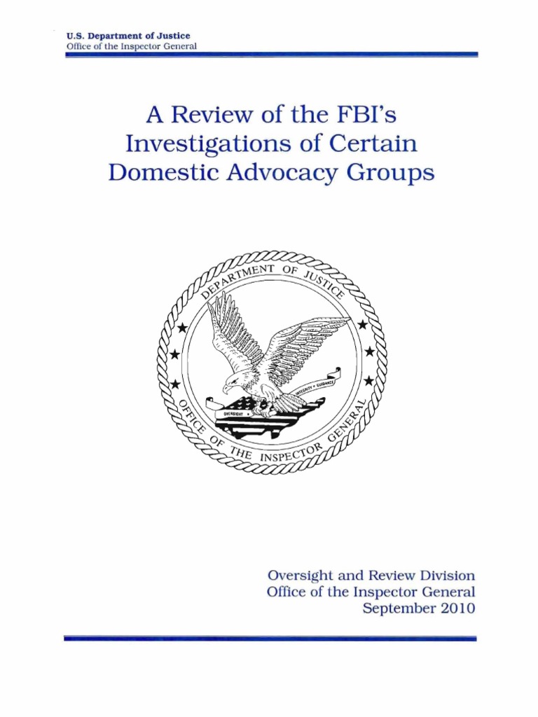 FBI Investigations of Domestic Groups | PDF | Federal Bureau Of ...