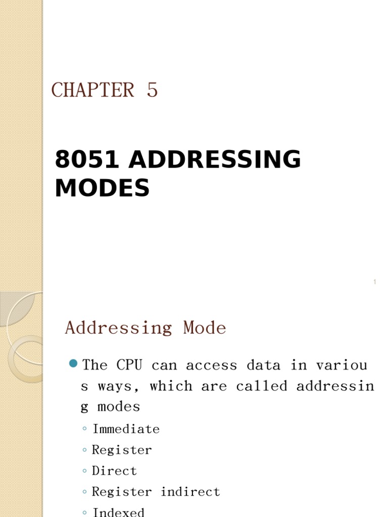 Addressing Modes 8051 | Download Free PDF | Central Processing Unit | Data