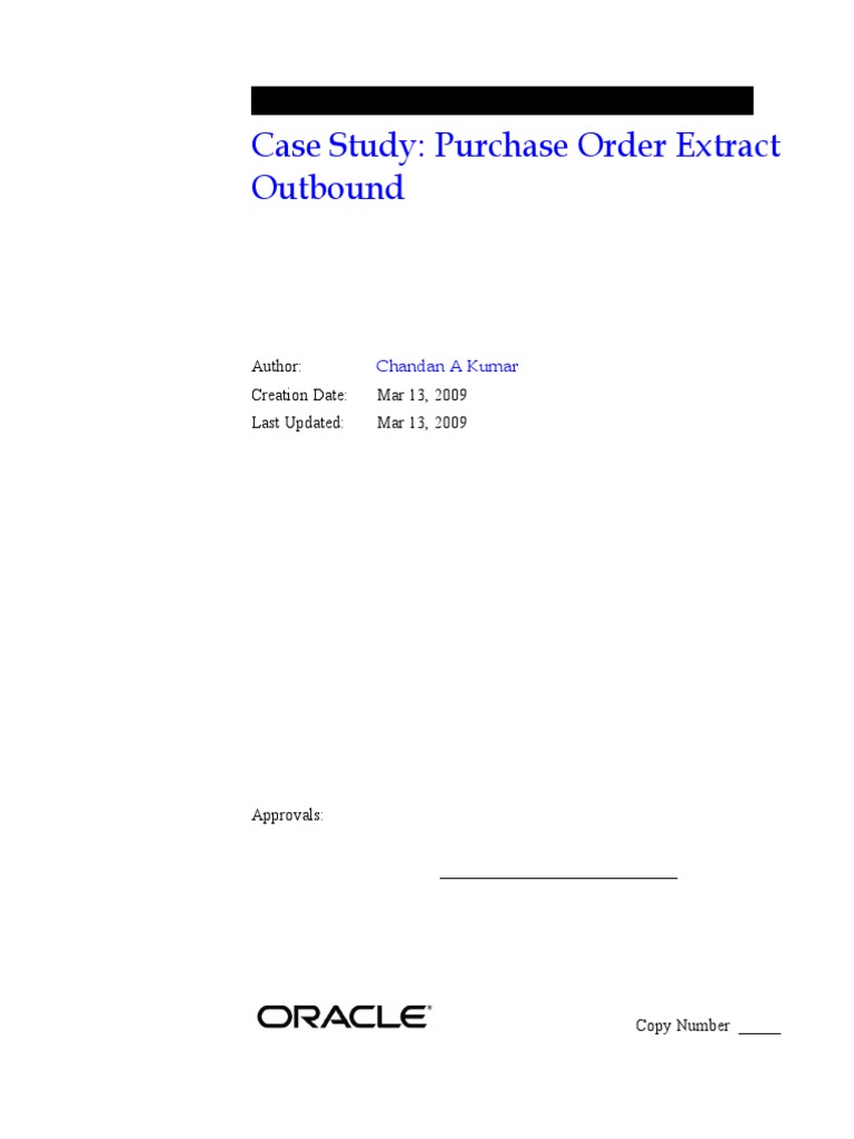 Case Study of PO Purchase Order Using Open Interface Table | PDF ...