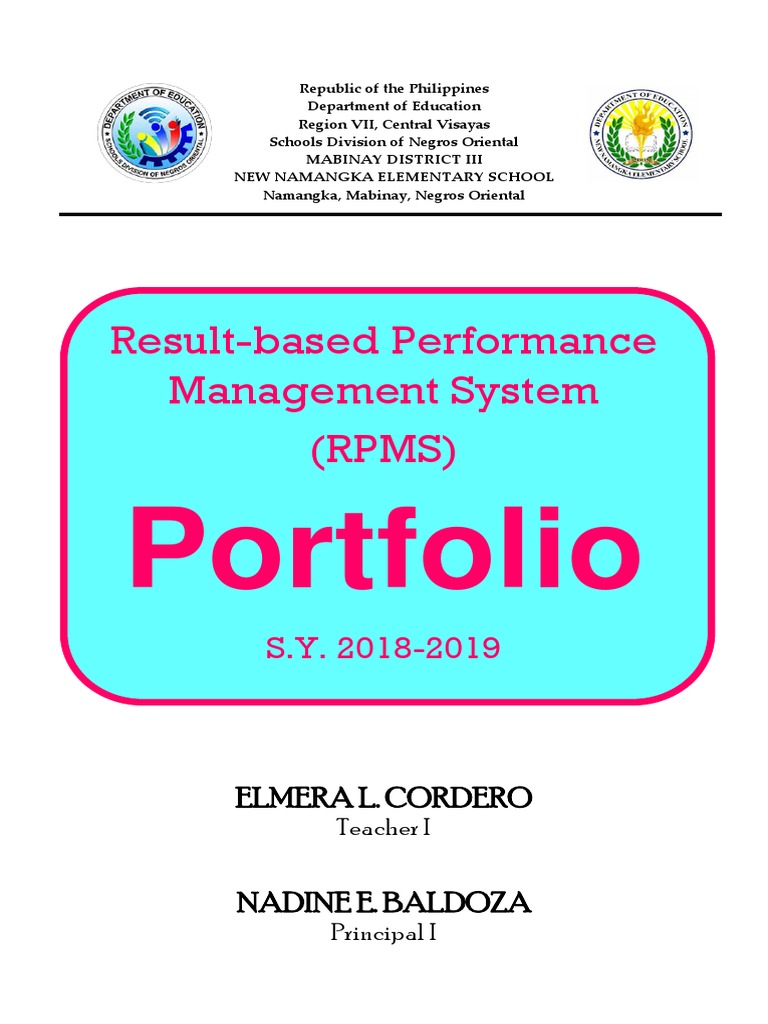 Result-Based Performance Management System (RPMS) : Portfolio | PDF | Teachers | Curriculum