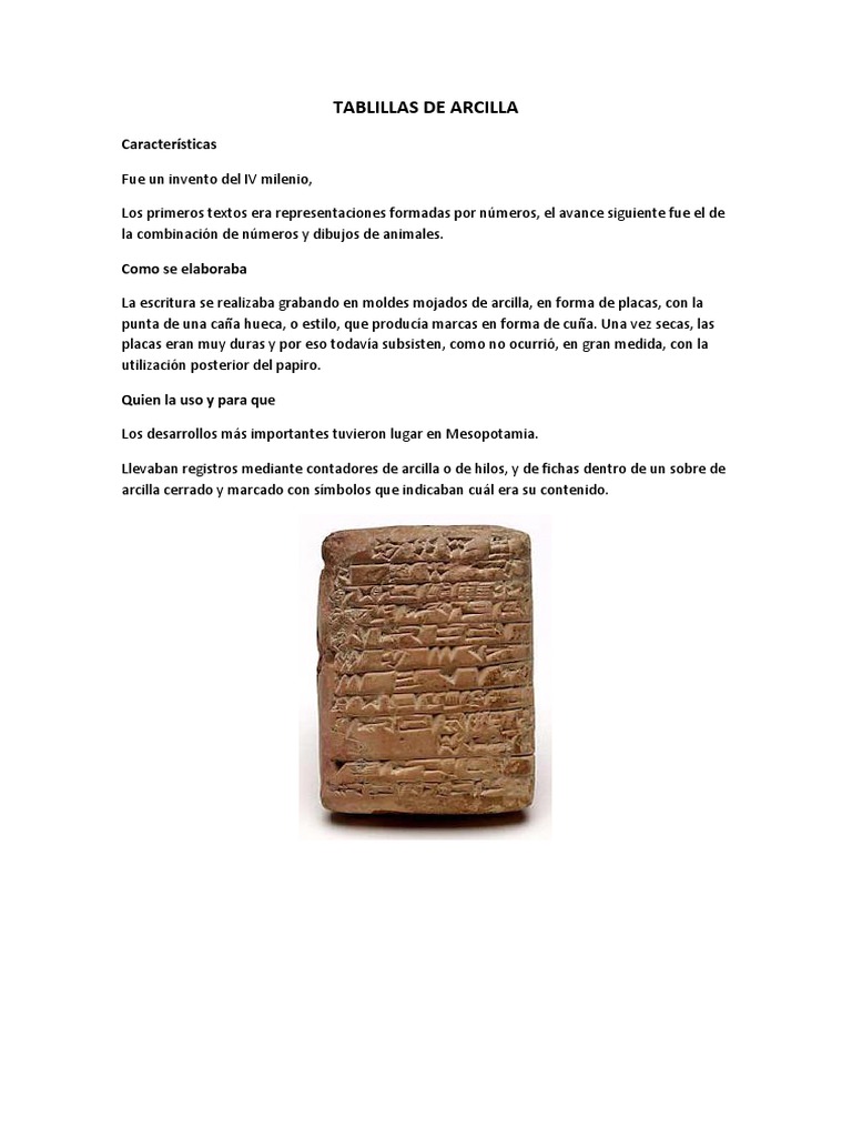 Tablillas de Arcilla | PDF | Papiro | Escritura