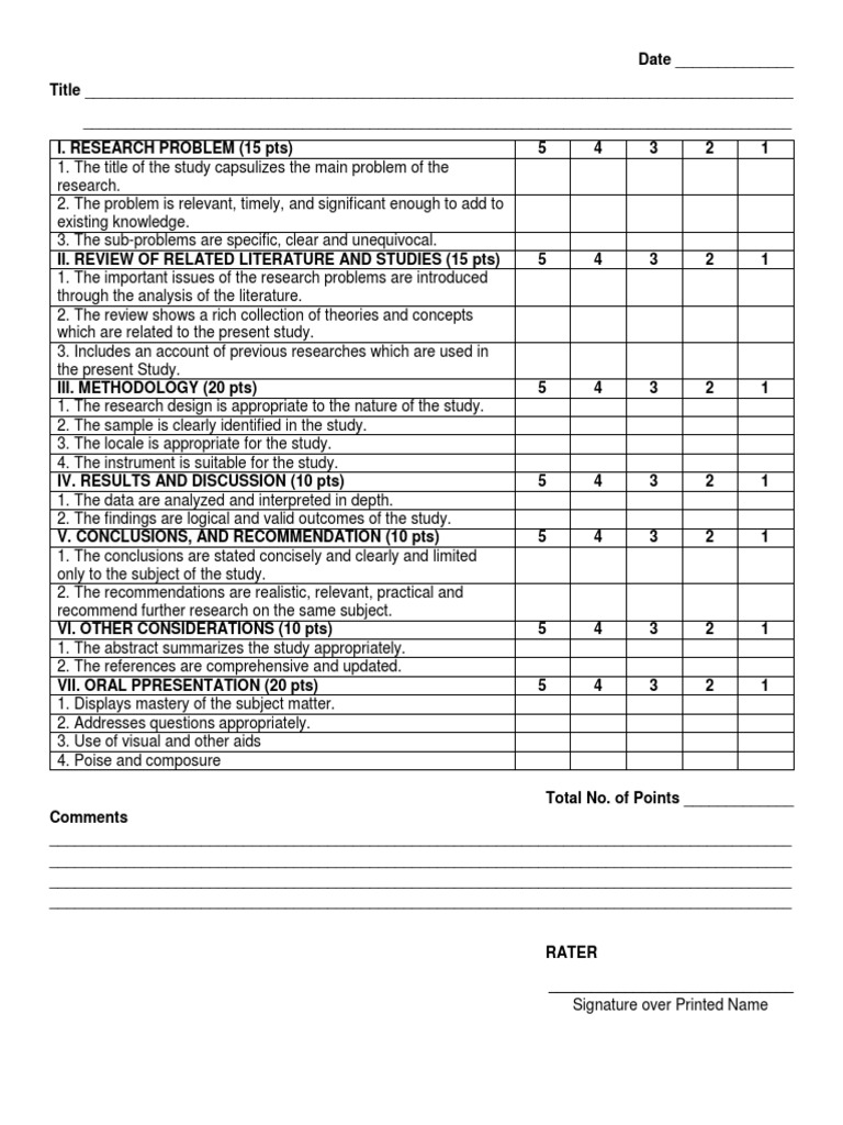Criteria For Oral Defense | PDF | Truth | Cognition