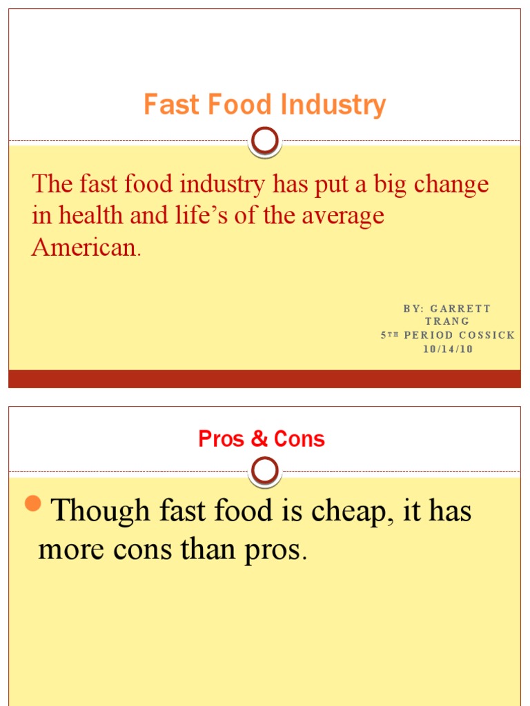 Fast Food Industry | PDF | Fast Food | Foods