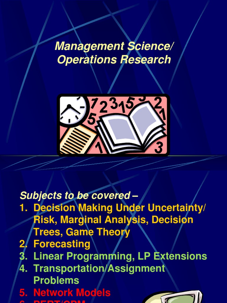 Management Science/ Operations Research | PDF