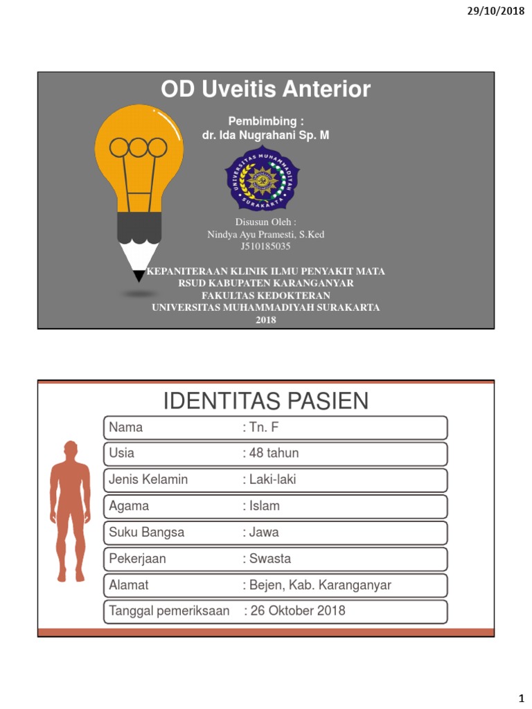 LAPSUS MATA OD Uveitis Anterior PDF | PDF