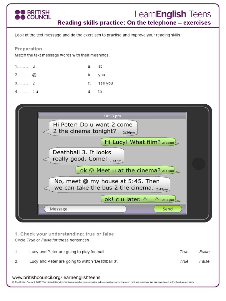 On The Telephone - Exercises 6 PDF | PDF | Communication | Cognition