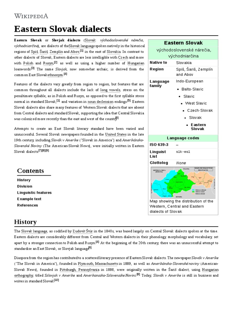 Eastern Slovak Dialects | PDF | Languages Of Europe | Symbols