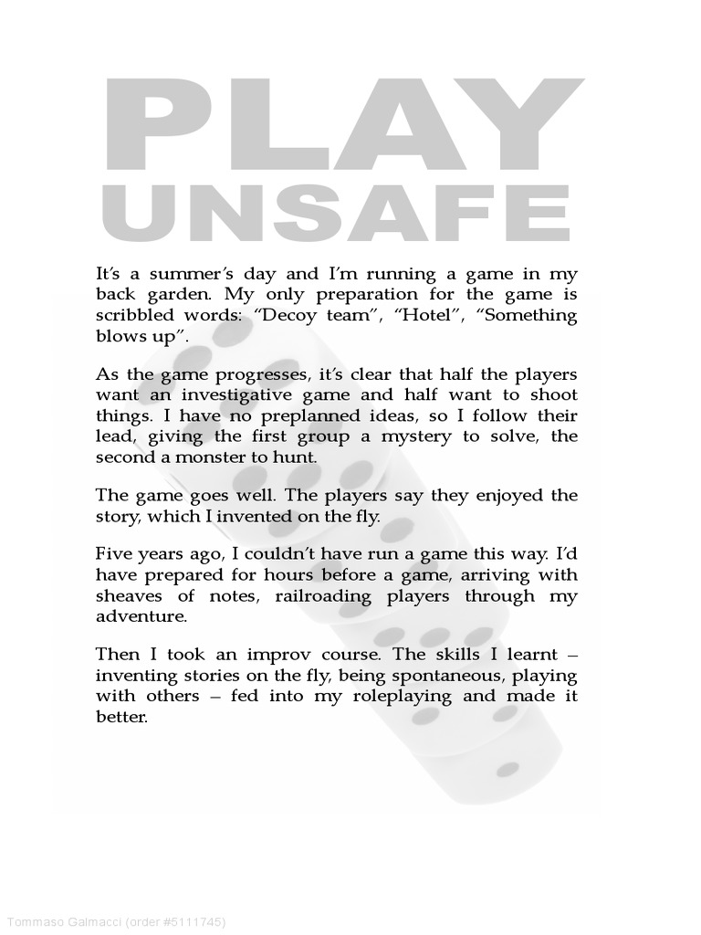 Play Unsafe PDF | PDF