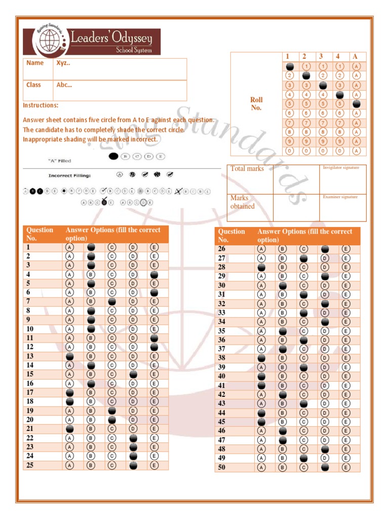 Little Genius Quiz Competition (Correct Answer Sheet) | PDF