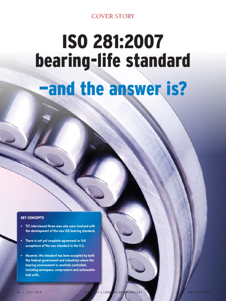ISO 281 - 2007 Bearing-Life Standard - and The Answer Is - TLT Article ...