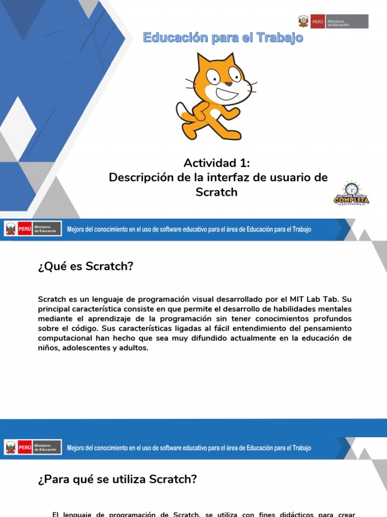 Descripción de La Interfaz de Usuario de Scratch | PDF | Scratch ...