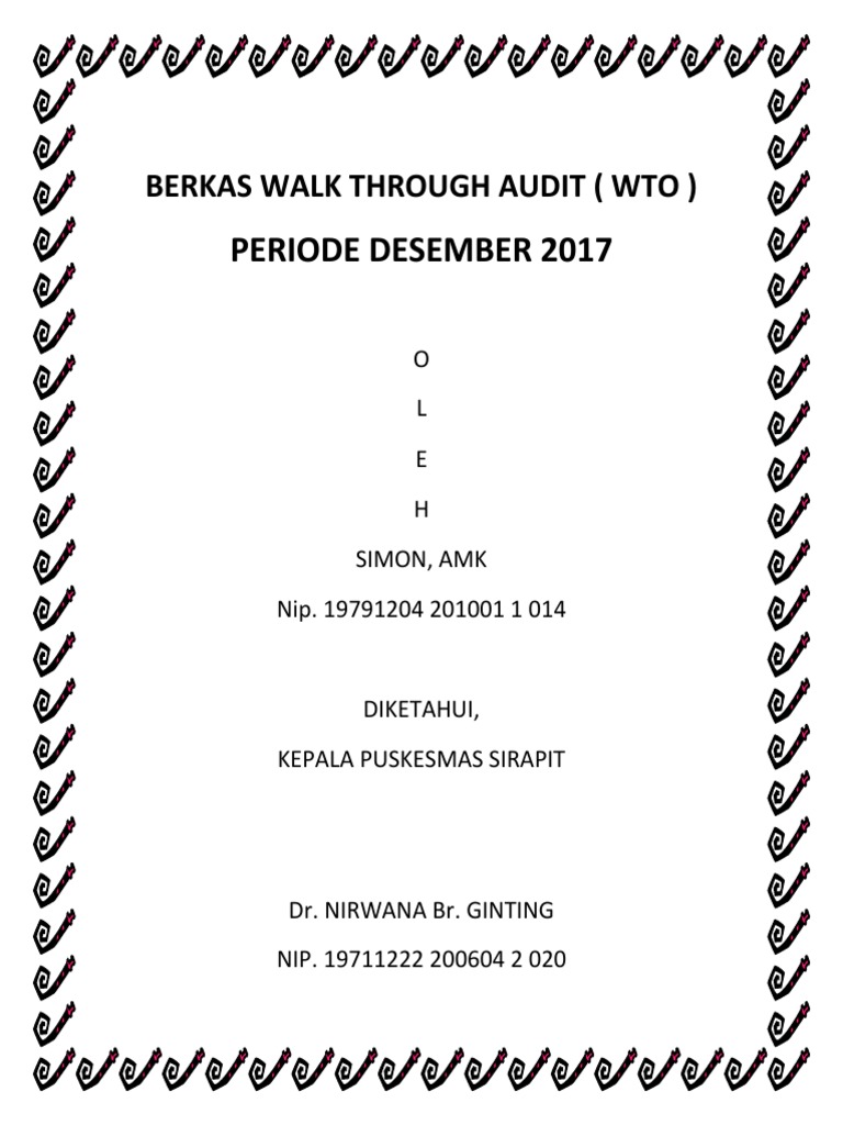 Berkas Walk Through Audit | PDF