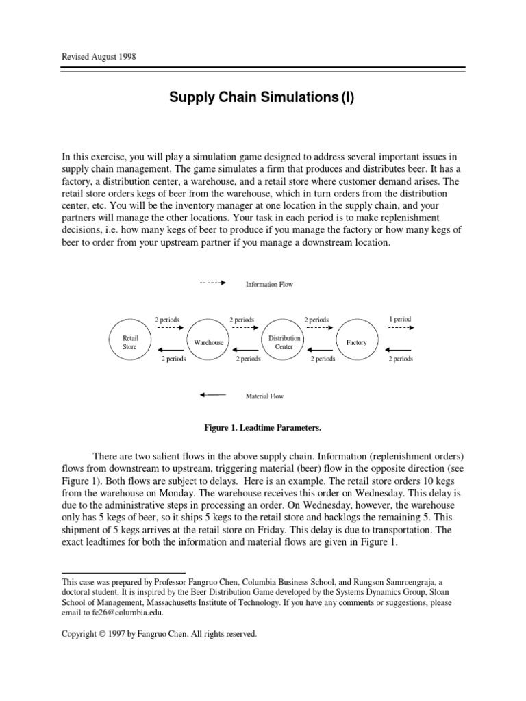 Supply Chain Simulations (I) : Information Flow | PDF | Microsoft Excel ...