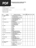 Formulir Inspeksi Hygiene Sanitasi Kantin Sekolah | PDF
