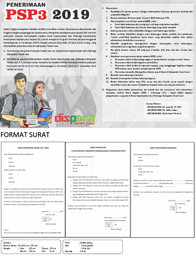 Persyaratan Program PSP3 Tanah Laut | PDF