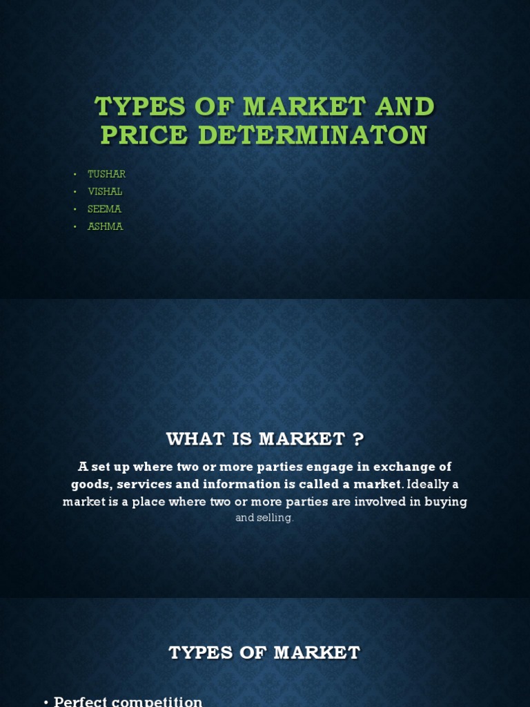 Market Types and Price Determination | PDF