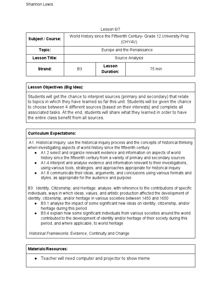 Lesson 6 | PDF | Identity (Social Science) | Inquiry