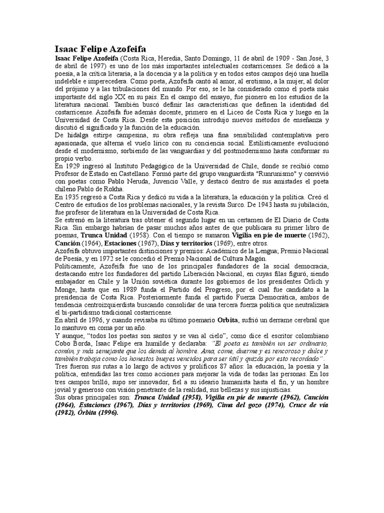 Invitacion Al Diálogo de Las Generaciones - Isaac Felipe Azofeifa | PDF ...
