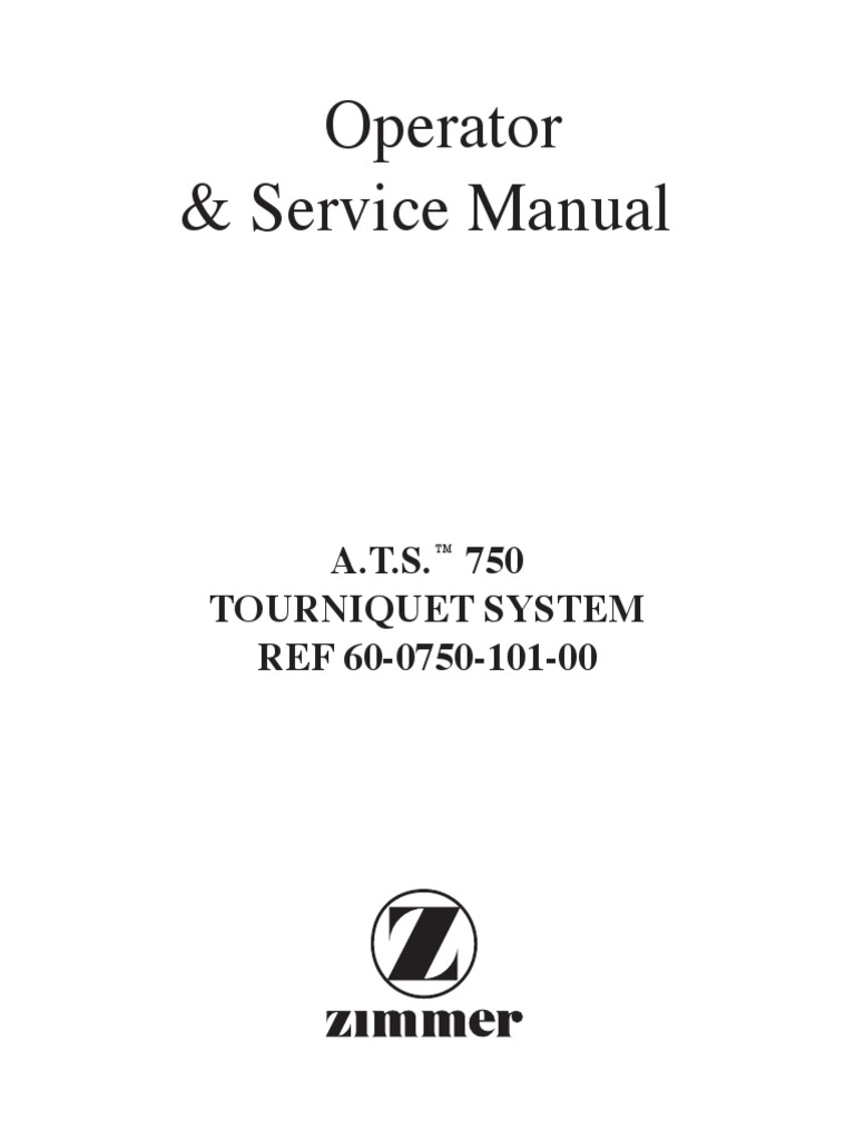 Torniquete Zimmer ATS-750 Manual de Servicio | PDF | Clinical Medicine ...