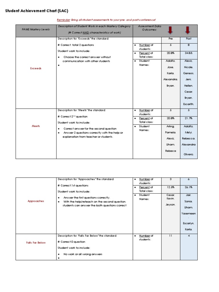 Student Achievement Levels Overview | PDF | Learning | Educational ...