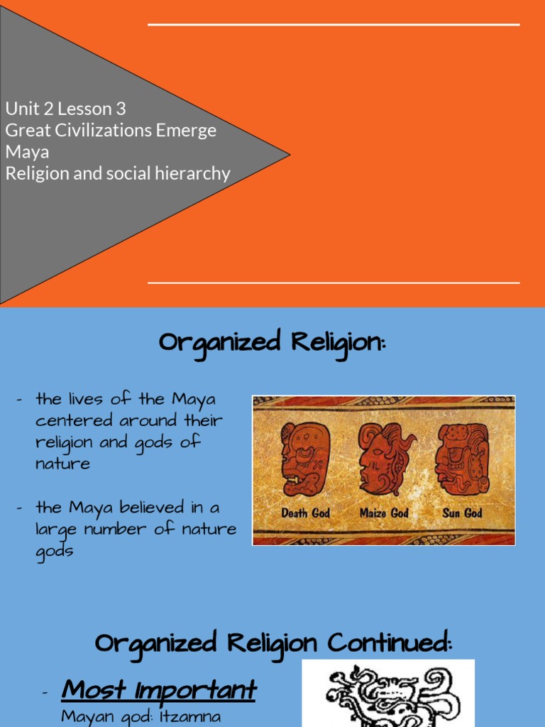 Activitiesclasswork Unit 2 Lesson 3 Great Civilizations Emerge Maya ...