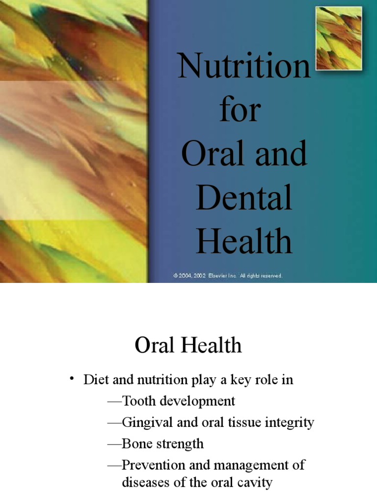 Nutrition For Oral and Dental Health | PDF | Human Tooth | Mouth