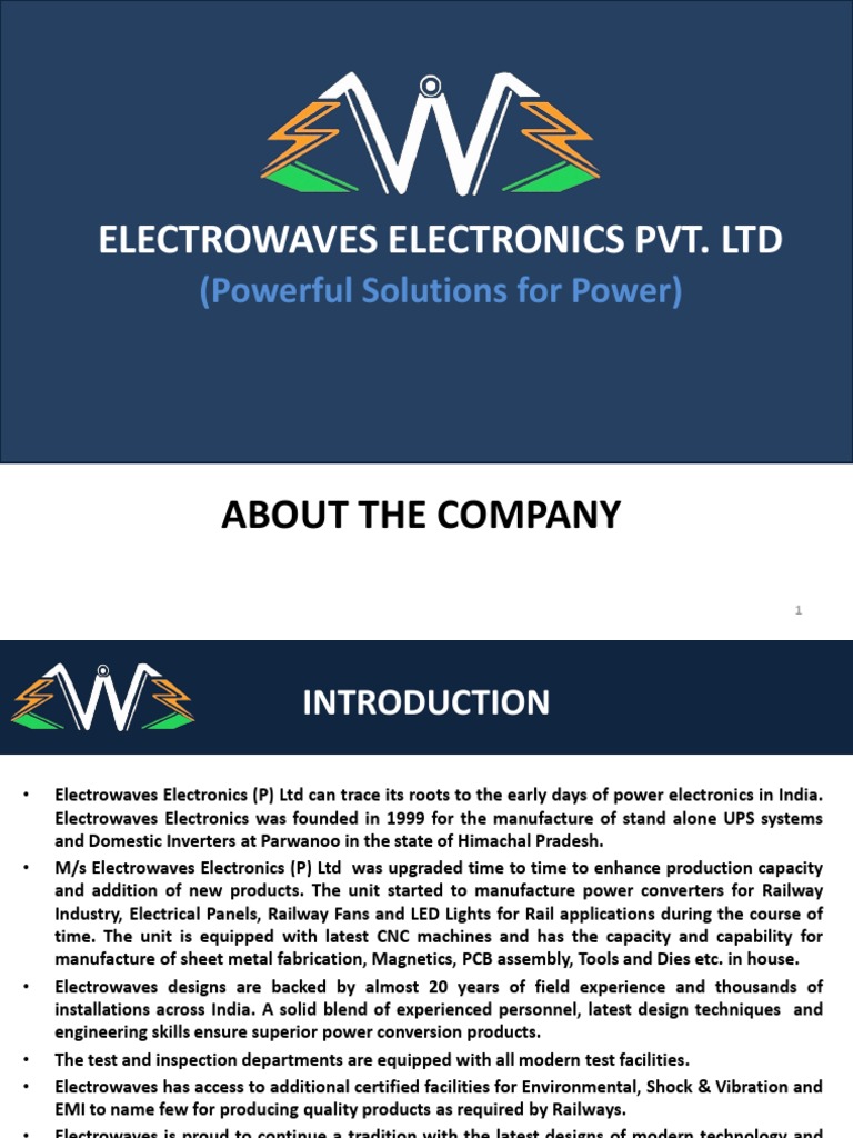 Electrowaves Electronics Pvt. LTD: About The Company | PDF | Printed Circuit Board | Metal ...