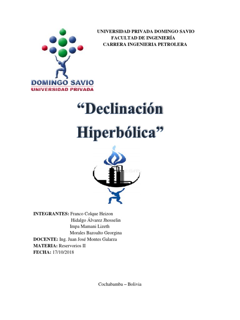 DECLINACION HIPERBOLICA | Gases | Agua