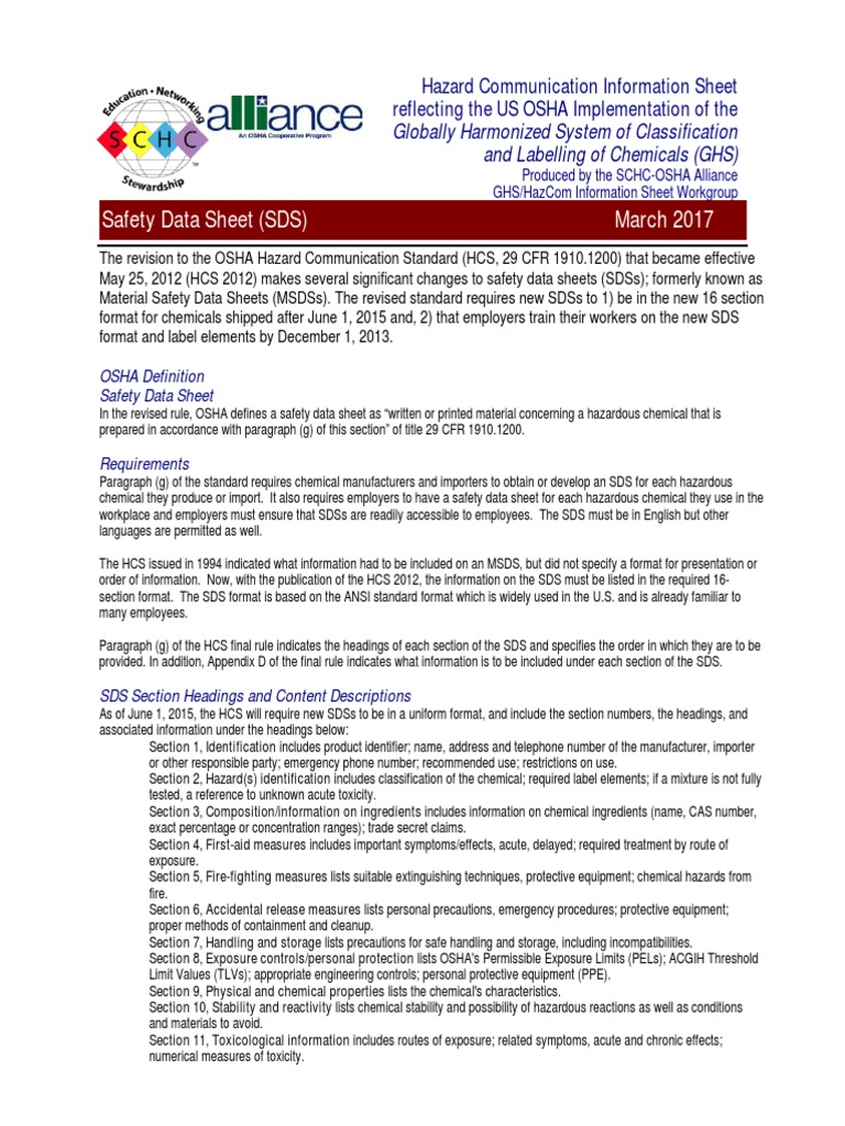 Safety Data Sheet | PDF | Labor Relations | Safety