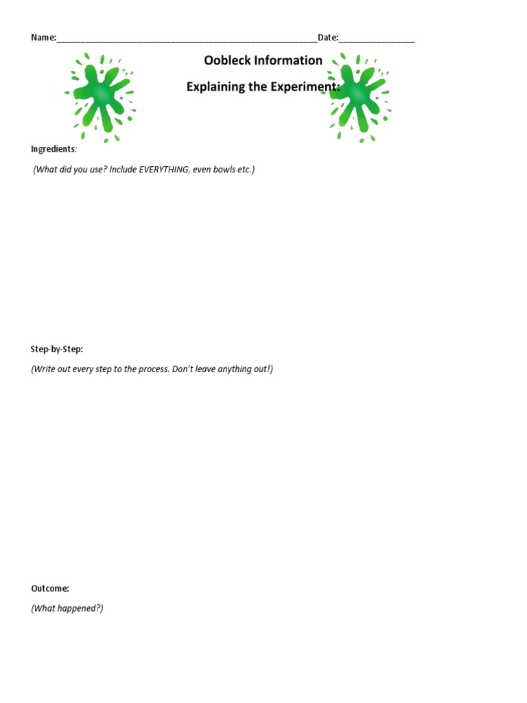 Oobleck Information | PDF