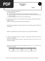 Ficha de Trabalho FQ 8º Ano Teoria Corpuscular Da Matéria | PDF | Gases | Pressão