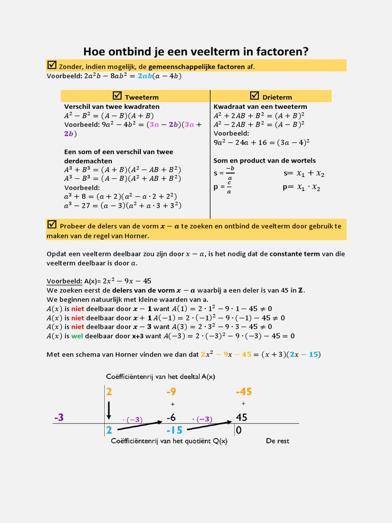 Ontbinden in Factoren | PDF