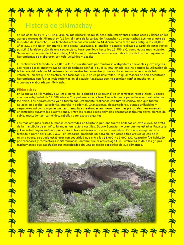 Historia de Pikimachay | PDF | Arqueología | Cultura (general)