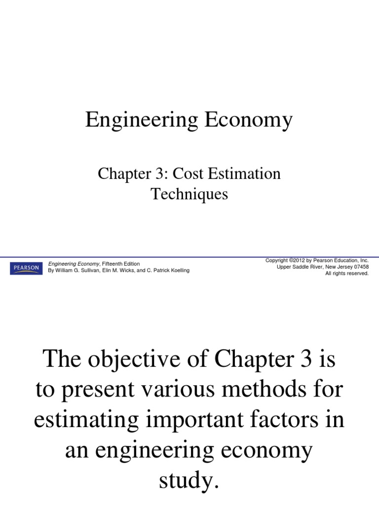 Engineering Economy: Chapter 3: Cost Estimation Techniques | PDF | Top ...