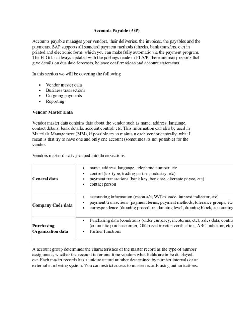 Accounts Payable | PDF | Payments | Accounts Payable