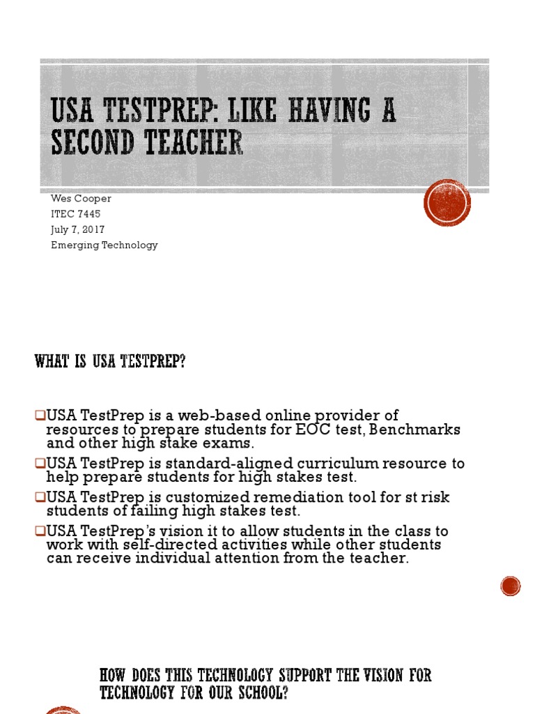 USA TestPrep for High School Success | PDF | Classroom | Teachers