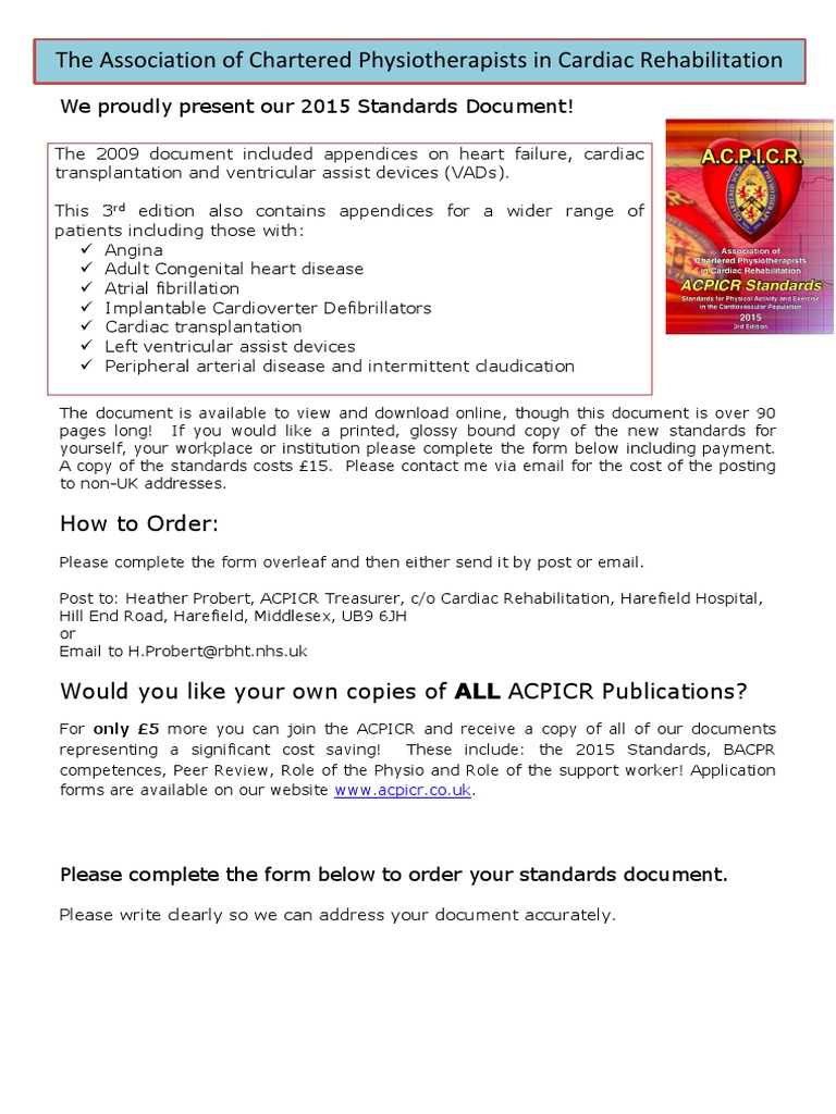 2015 ACPICR Standards Document Order | PDF