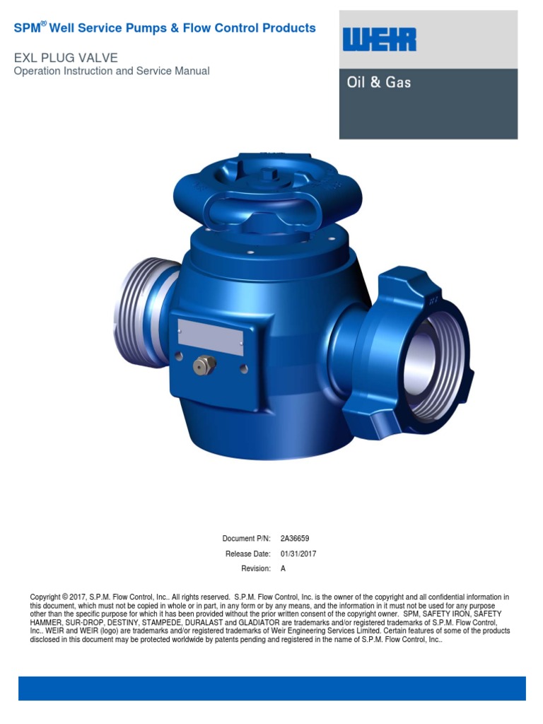 Spm-Exl Plug Valve | PDF | Valve | Screw