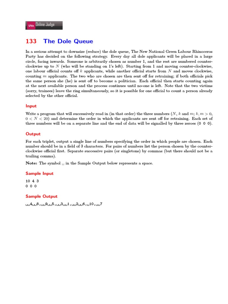 The Dole Queue: Input | PDF