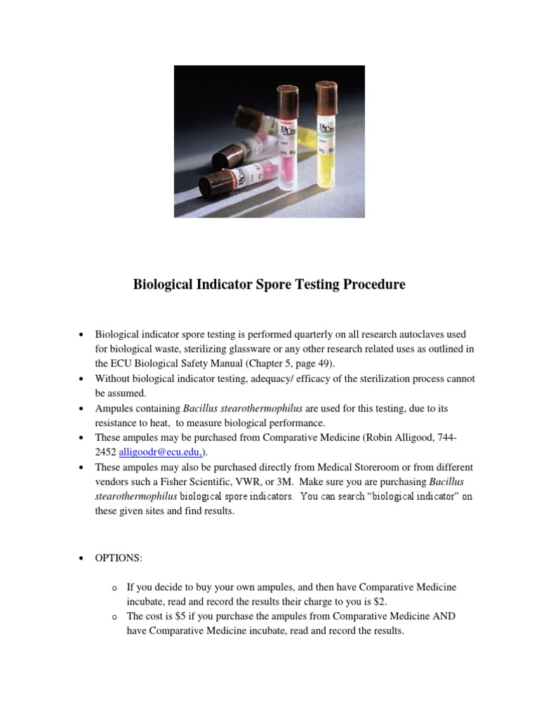 Autoclave Biological Indicator 8-31-11 | PDF | Nature