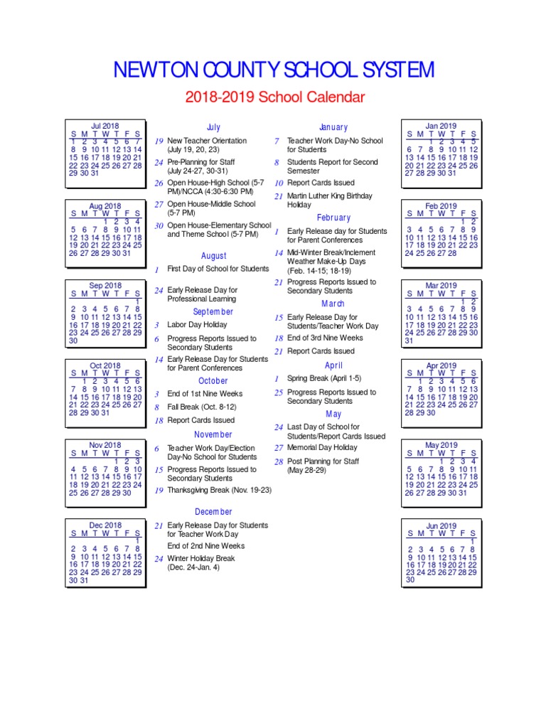 2018-2019 Approved Calendar | PDF | Holidays | Observances