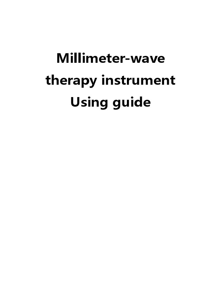 Millimeter-Wave Therapy Guide | PDF | Dermatitis | Diabetes