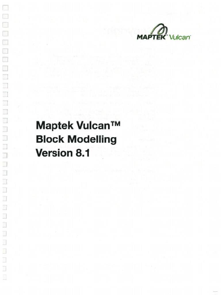 Vulcan Block Model Training PDF | PDF