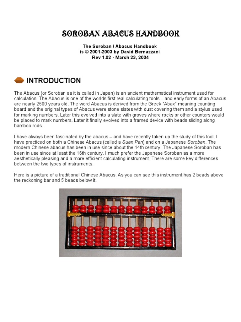 The Soroban | PDF | Division (Mathematics) | Multiplication