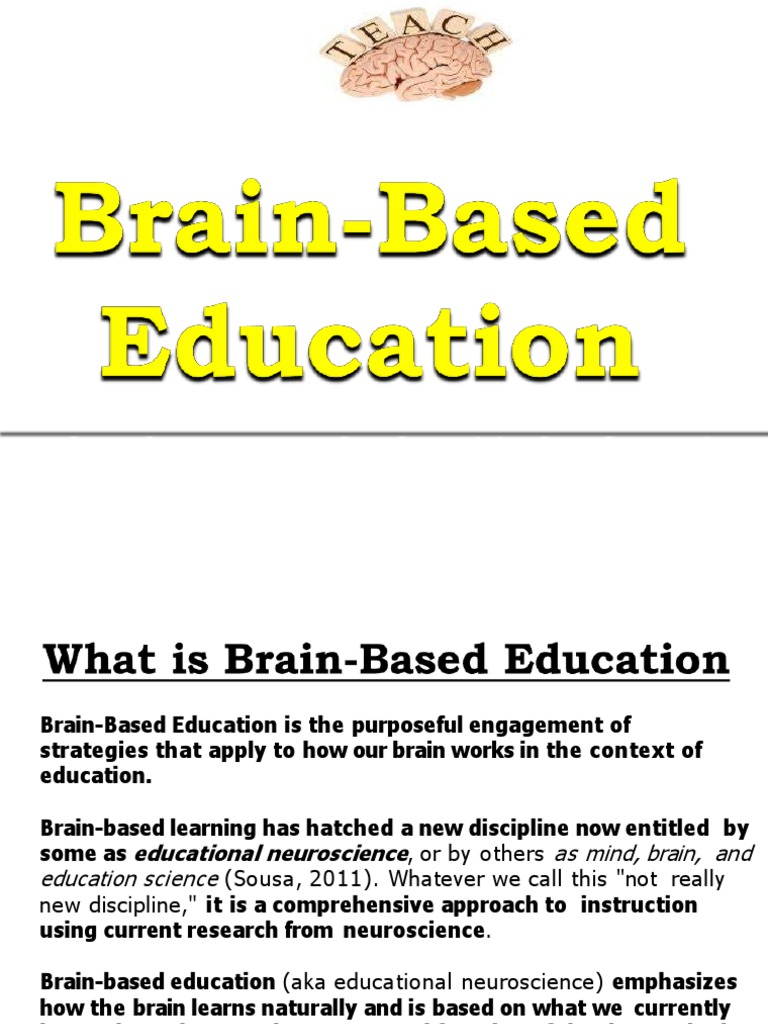 Brain Based Education | PDF | Learning Theory (Education) | Memory