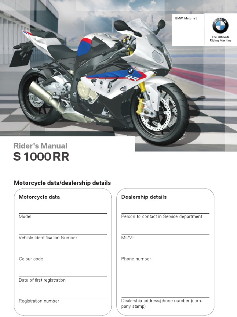 2013 s1000rr Riders Manual 3rd Edition | PDF | Anti Lock Braking System ...