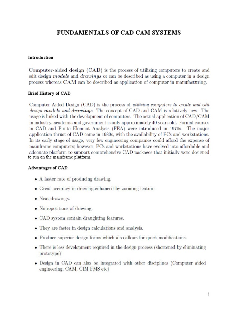 Fundamentals of Cad Cam Systems: To Run On The Mainframe Platform | PDF