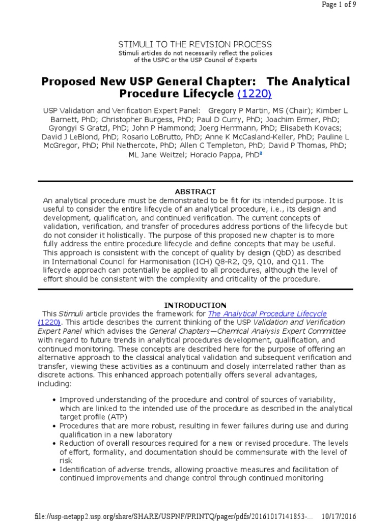 Proposed New USP General | PDF | Accuracy And Precision | Experiment