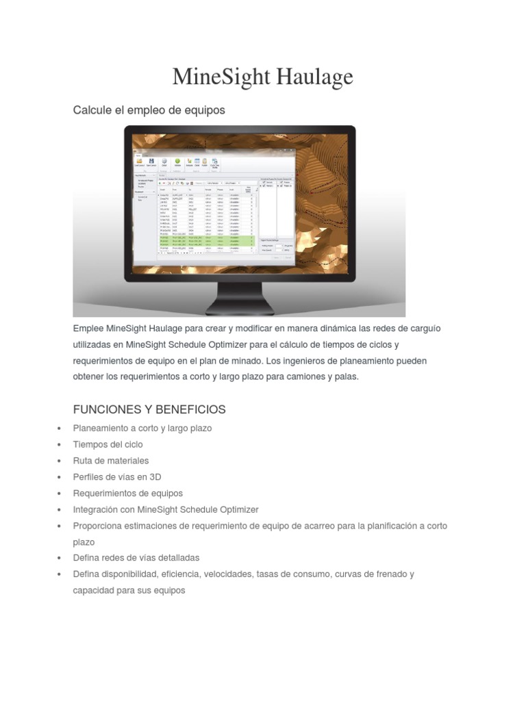 MineSight Haulage | PDF