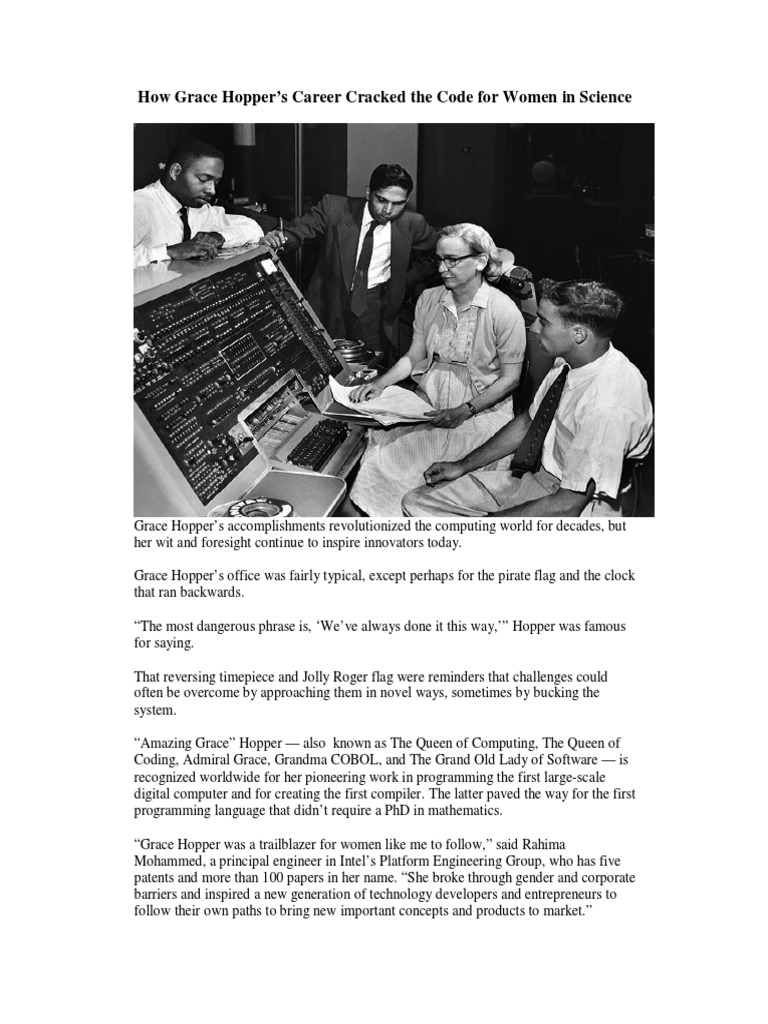 Grace Hopper Biografia | PDF | Computer Engineering | Computing